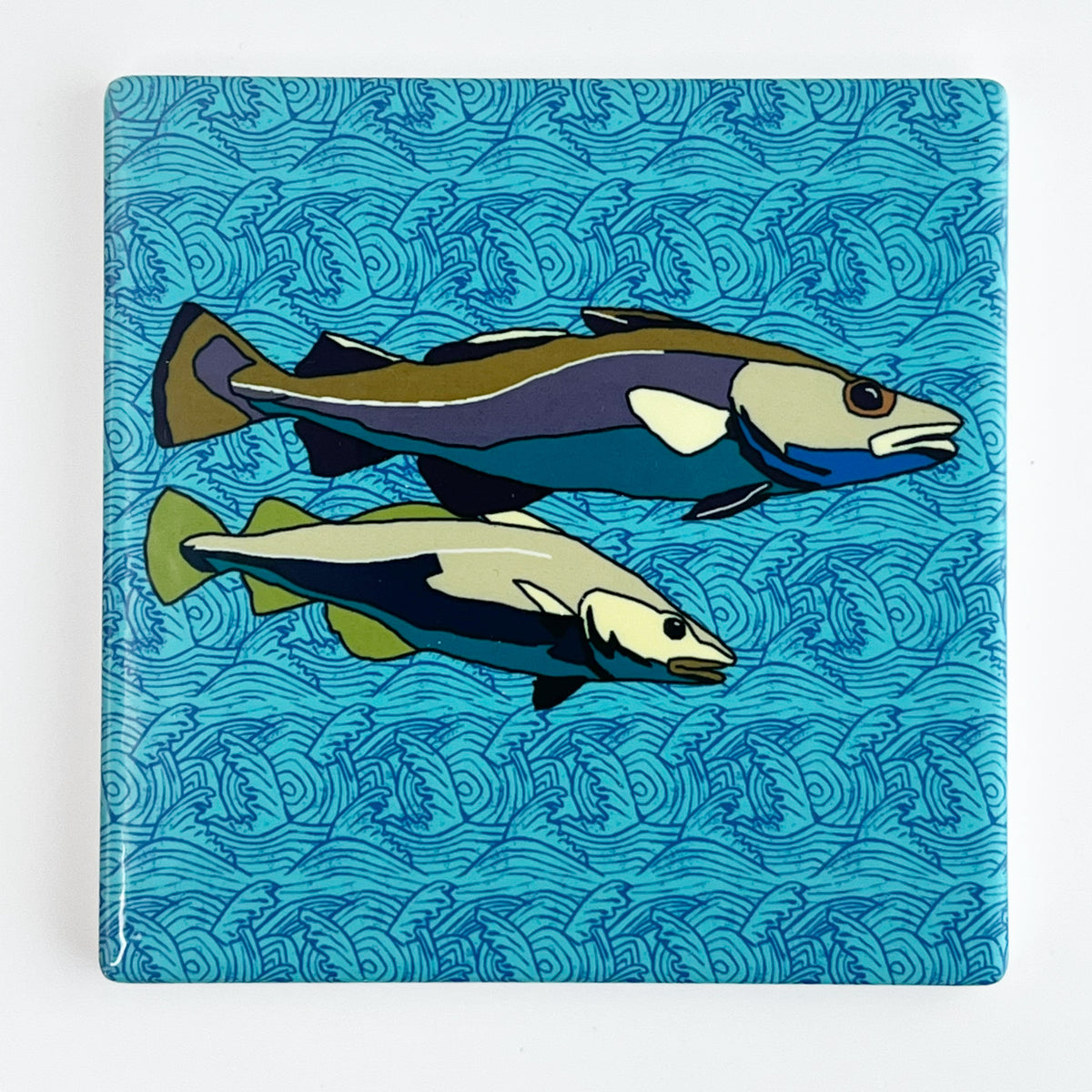 Cod - Ceramic Coaster – Dibujo Design